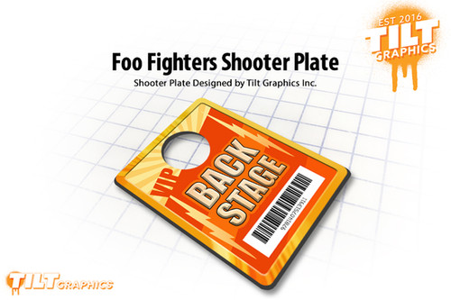 Foo Fighter Back Stage Pass Shooter Plate | tilt-graphics-inc