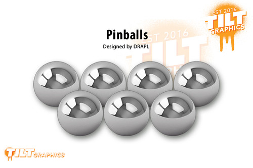 5 Pack of Pinballs (Standard 1-1/16 Inch Balls) | tilt-graphics-inc