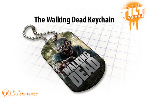 The Walking Dead Dog Tag Keychain | tilt-graphics-inc