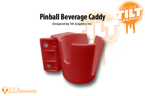 Pinball Beverage Caddy: Red | tilt-graphics-inc
