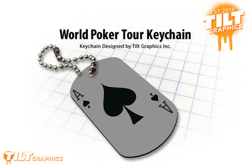 World Poker Tour: Ace Dog Tag Keychain | tilt-graphics-inc