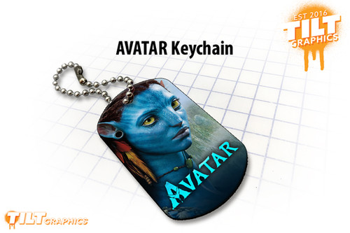 Avatar Dog Tag Keychain - JJP | tilt-graphics-inc