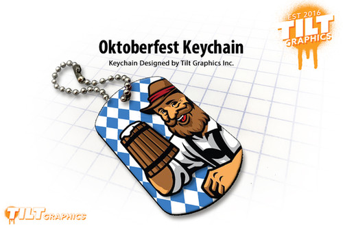 Oktoberfest Dog Tag Keychain | tilt-graphics-inc