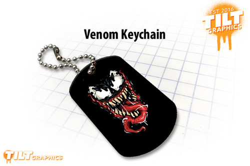 Venom Dog Tag Keychain | tilt-graphics-inc