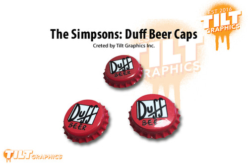 Simpsons Duff Beer Caps | tilt-graphics-inc