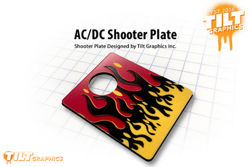 AC/DC Shooter Plate: Flames | tilt-graphics-inc