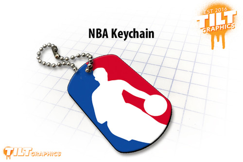 NBA Dog Tag Keychain | tilt-graphics-inc