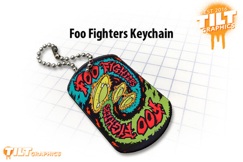 Foo Fighters Dog Tag Keychain | tilt-graphics-inc
