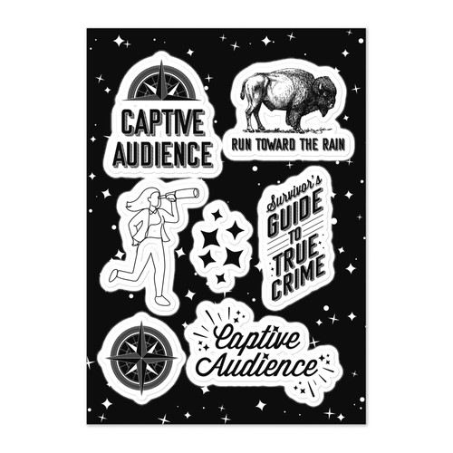 SGTC Captive Audience sticker pack | Kara R Chamberlain
