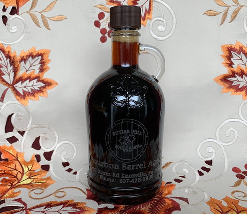 Bourbon Barrel Aged Syrup - 500 ml Gallone (round) Laser Etched Bottle ...