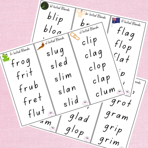 Initial Blends Fluency Strips | Miss McFadden