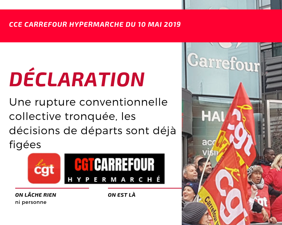 Déclaration de la Cgt carrefour "Une RCC tronquée, les décisions de ...