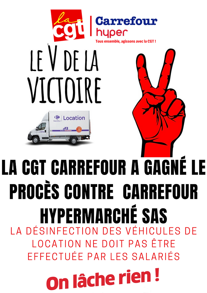 La CGT Carrefour a gagné le procès contre Carrefour hypermarché sas