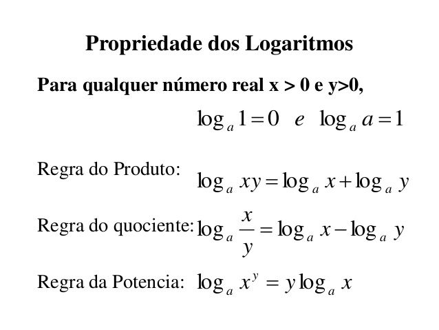 Propriedades Dos Logaritmos