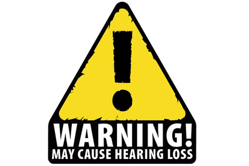 WARNING! May Cause Hearing Loss Sticker | motohaunt