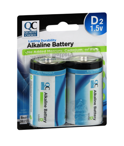 QC D Batteries 2PK | Cole's Pharmacy