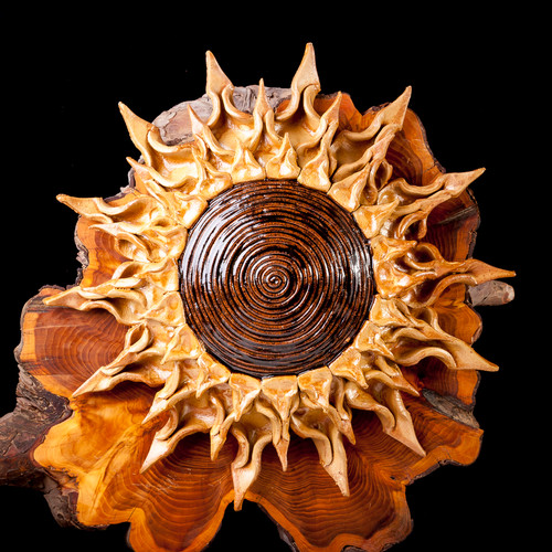 Spinning Premium Deluxe Sunflower | blackcatpottery