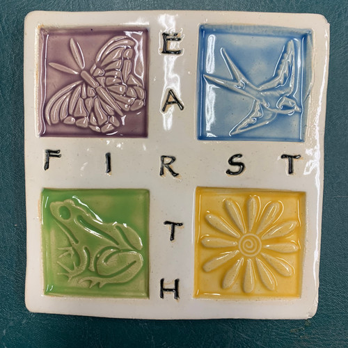 Earth First Tile | blackcatpottery