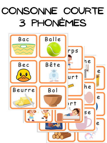Consonne courte 3 phonèmes | Madame Melissa