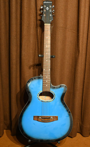 Hobmer 185 Expert Blue Acoustic Guitar | SYMPHONY MUSIC STORE