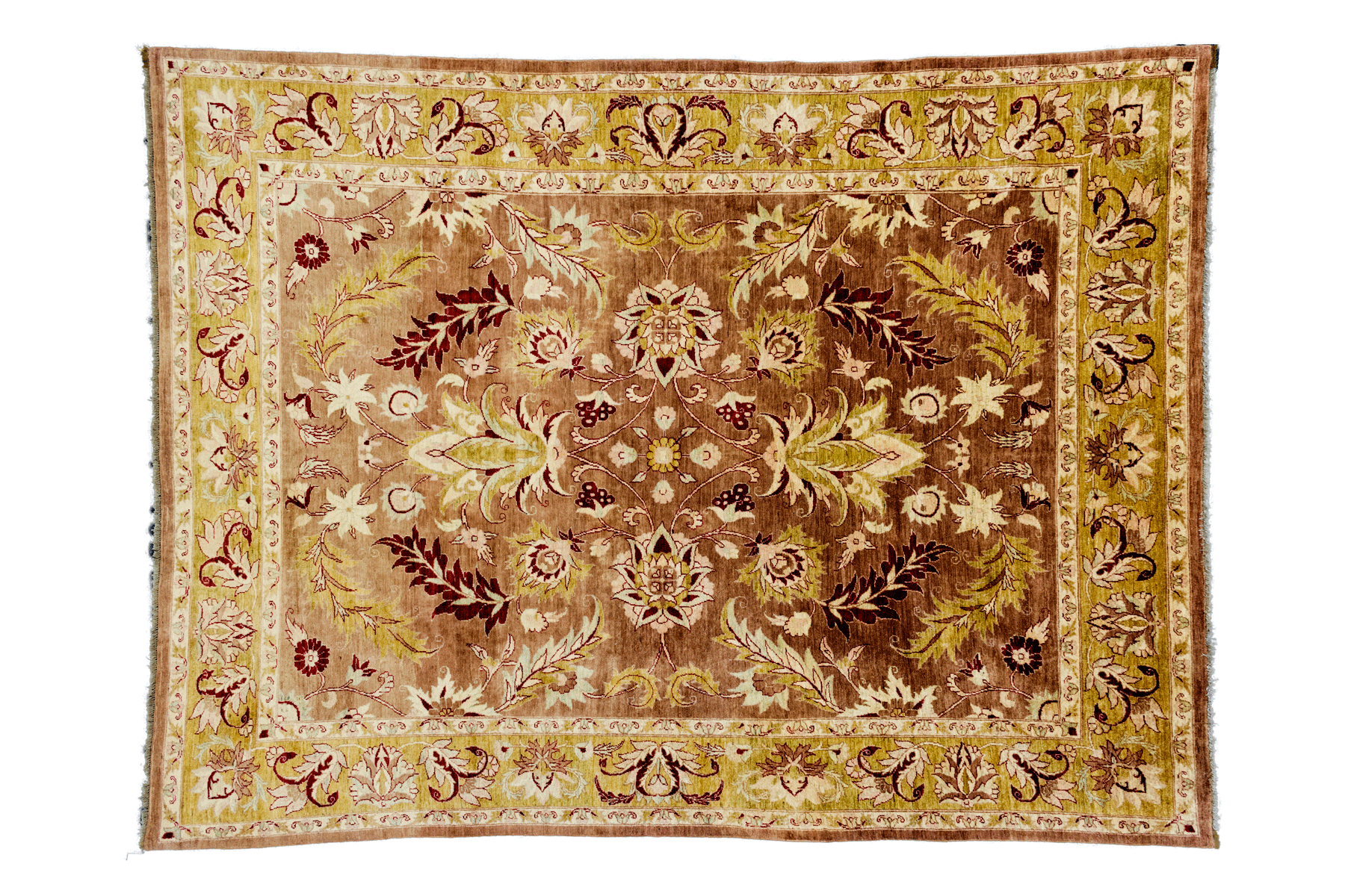 Gold and Red Floral Rug | cityofrugs.com
