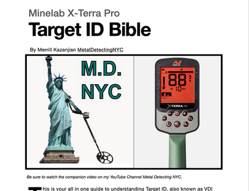 Minelab X-Terra Pro Target ID Bible | iratedetectors.com