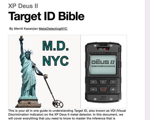 XP Deus II Target ID Bible (eBook) | iratedetectors.com