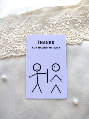 Thanks for having my back card | P Palettes