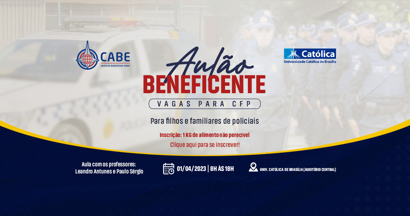 AULÃO BENEFICENTE | VAGAS CFP 2023 | CABE PMDF