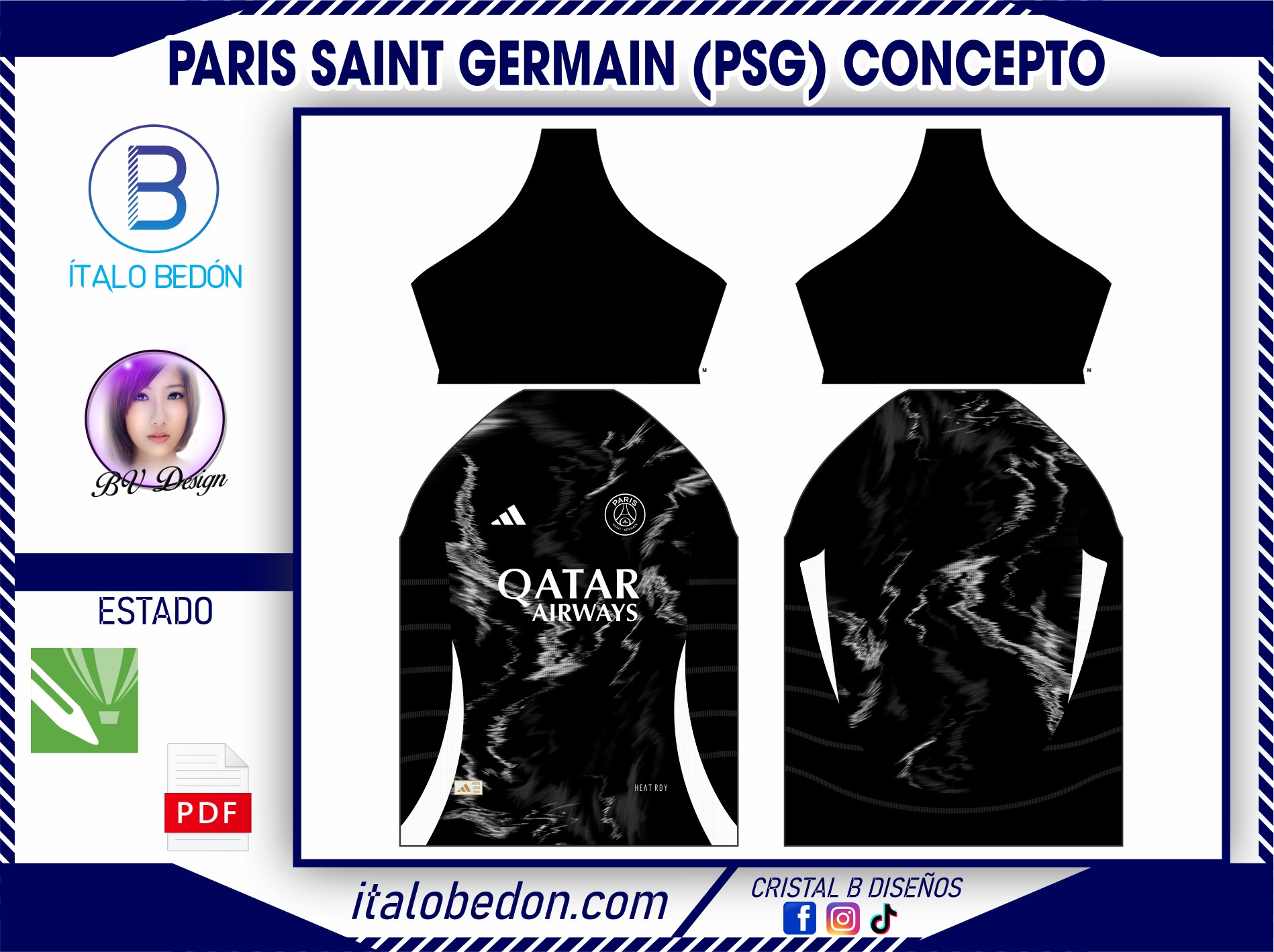 PARIS SAINT GERMAIN (PSG) CONCEPTO GRUNGE 2025 | ITALO BEDON