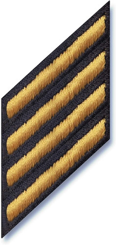 ARMY SERVICE STRIPE HASH MARK: MALE - GOLD EMBROIDERED ON BLUE | Empire ...