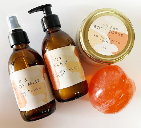 Vanilla & Peach Range | Aurora Soaps