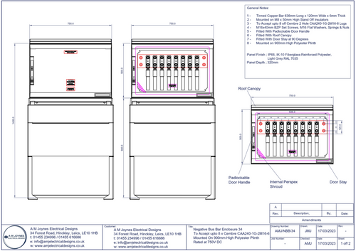 Negative Busbar Enclosure 34 - AMJ/NBB/34 | amjoyneselectrical
