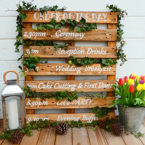 Personalised 'Order Of The Day' Rustic Wedding Sign | ArTimber Touch