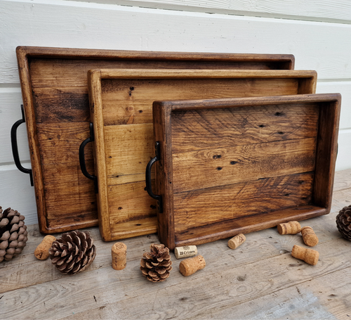 Rustic Reclaimed Wooden Serving Tray by ArTimber Touch
