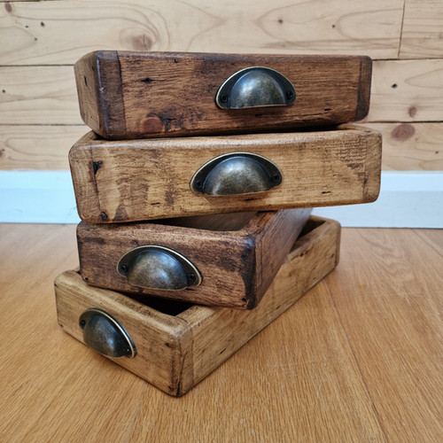 Rustic Wooden Storage Tray - Handcrafted with Reclaimed timber at ...