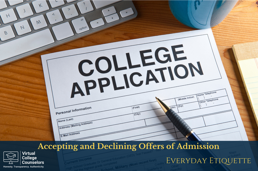 Accepting and Declining Offers of Admission