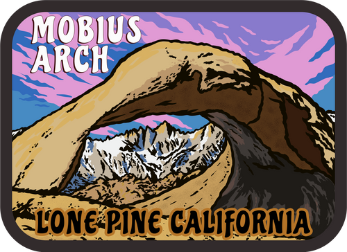Mobius Arch Retro Sticker | stickernstuff
