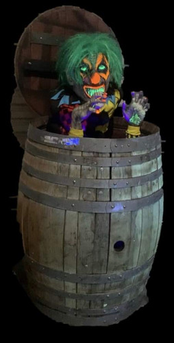 animated clown barrel attack deluxe | Johnson fab and cont
