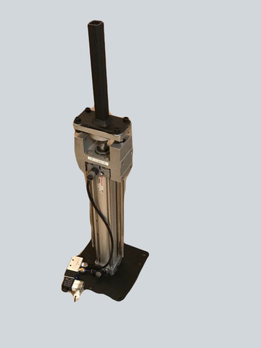 12” vertical riser with built in linear block guides | Johnson fab and cont