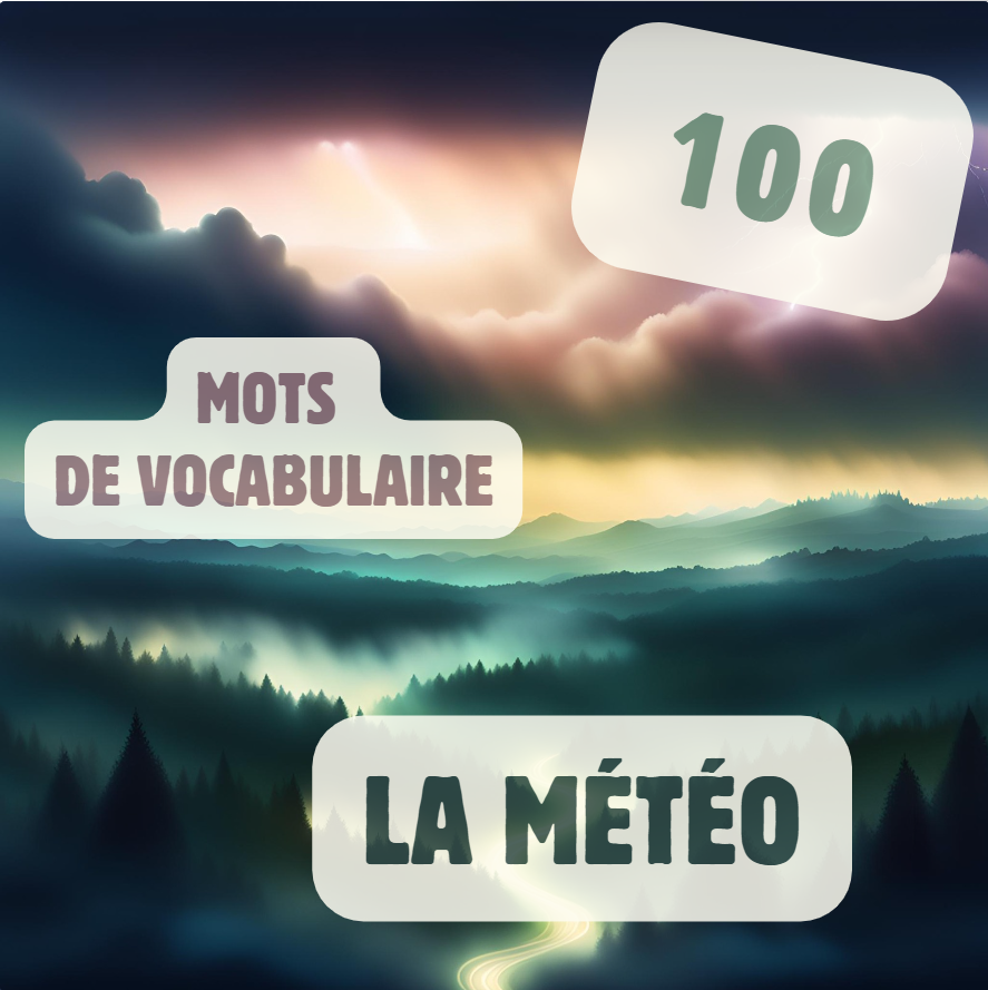 🌟 100 mots de vocabulaire sur la météo en français FLE 🌟 | Nomad Teaching