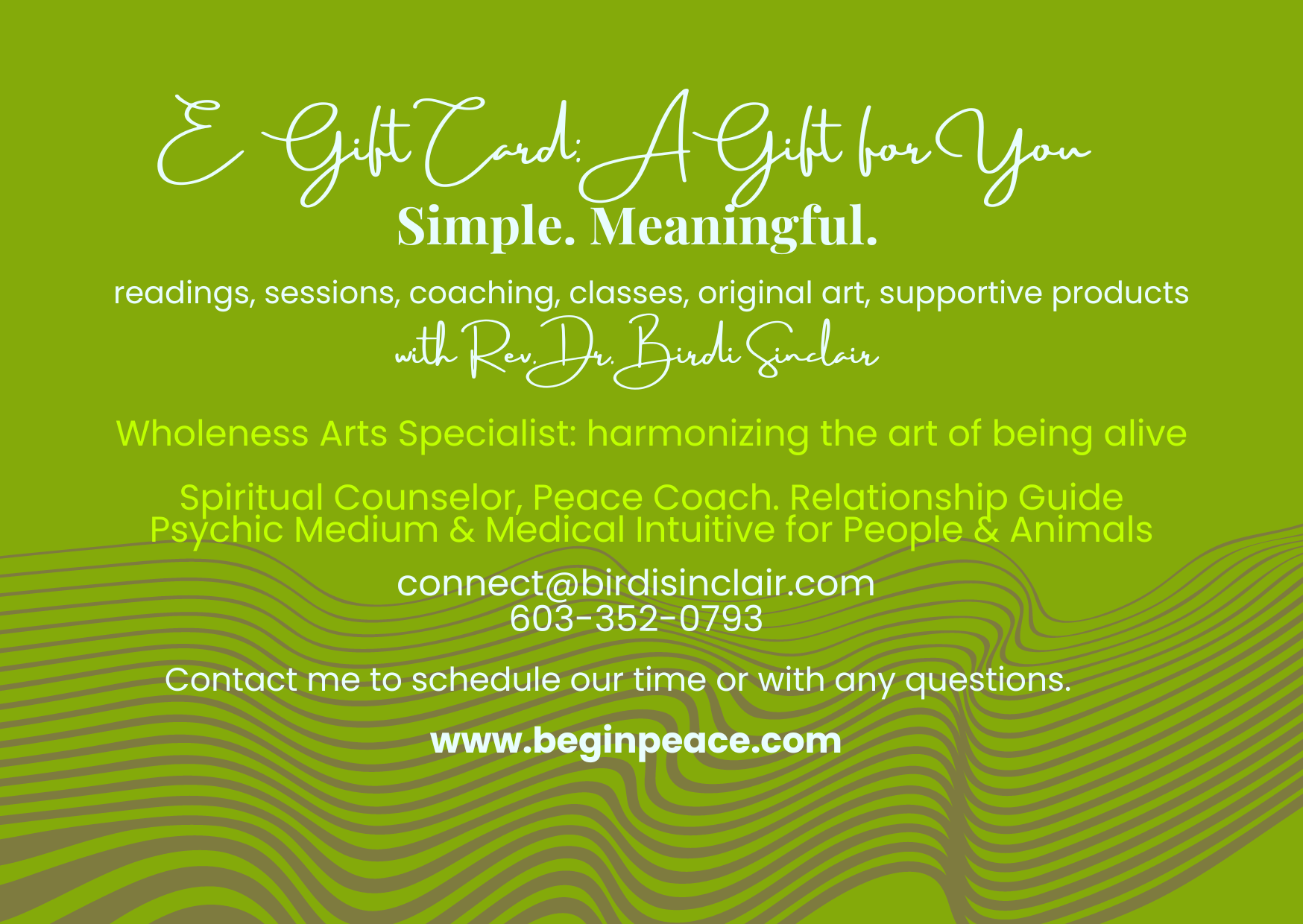 Gift Card | Birdi Sinclair | Online Spiritual Gifts