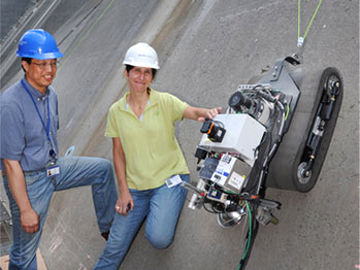 Wall-Climbing Concrete-Evaluation Robot Successfully Tested