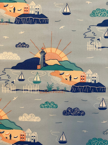 Lighthouse Fabric | Nautical Fabric | Crafty Mammy Fabrics