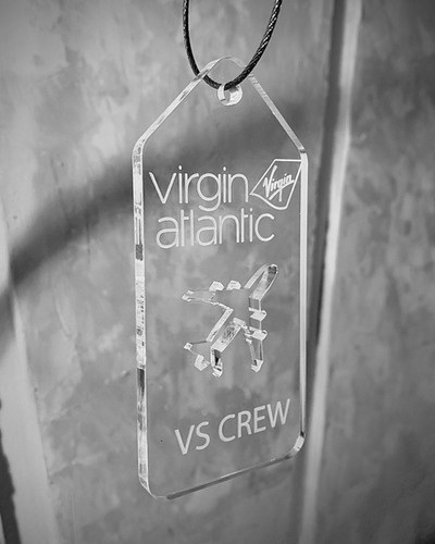 Crystal Clear Virgin Personalised Luggage Tag | Recreate HQ
