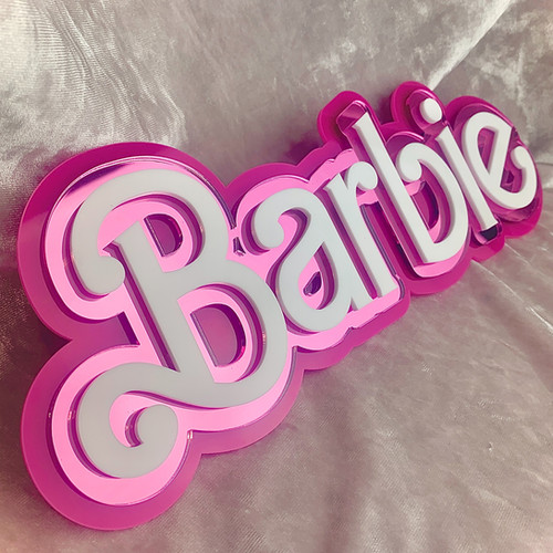 Triple Layer Personalised Barbie Door Sign | Recreate HQ