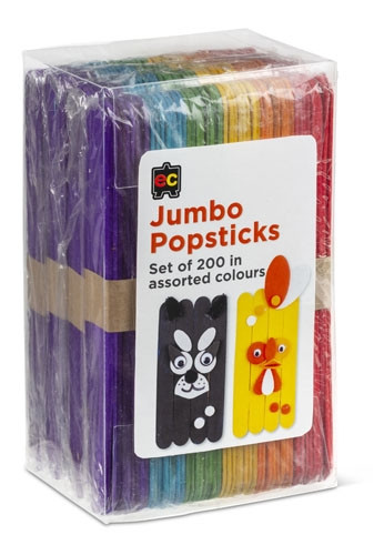 Jumbo Popsticks Coloured Set of 200 | TEW