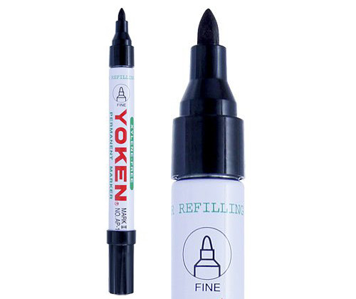 Yoken Markers Bullet Pack of 12 - Black | TEW