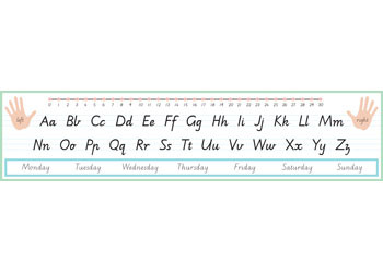 Alphabet Desk Strips Pack of 30 - QLD, NSW or VIC Font | TEW