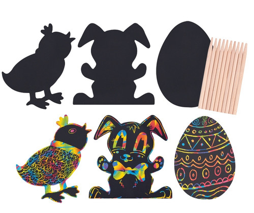 Scratch Easter Shapes Pack of 30 | TEW